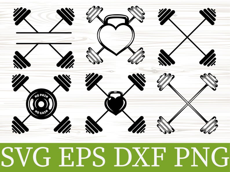 Dumbbell SVG Bundle, Fitness Svg, Dumbbell Cricut, Weight Svg, Barbell ...