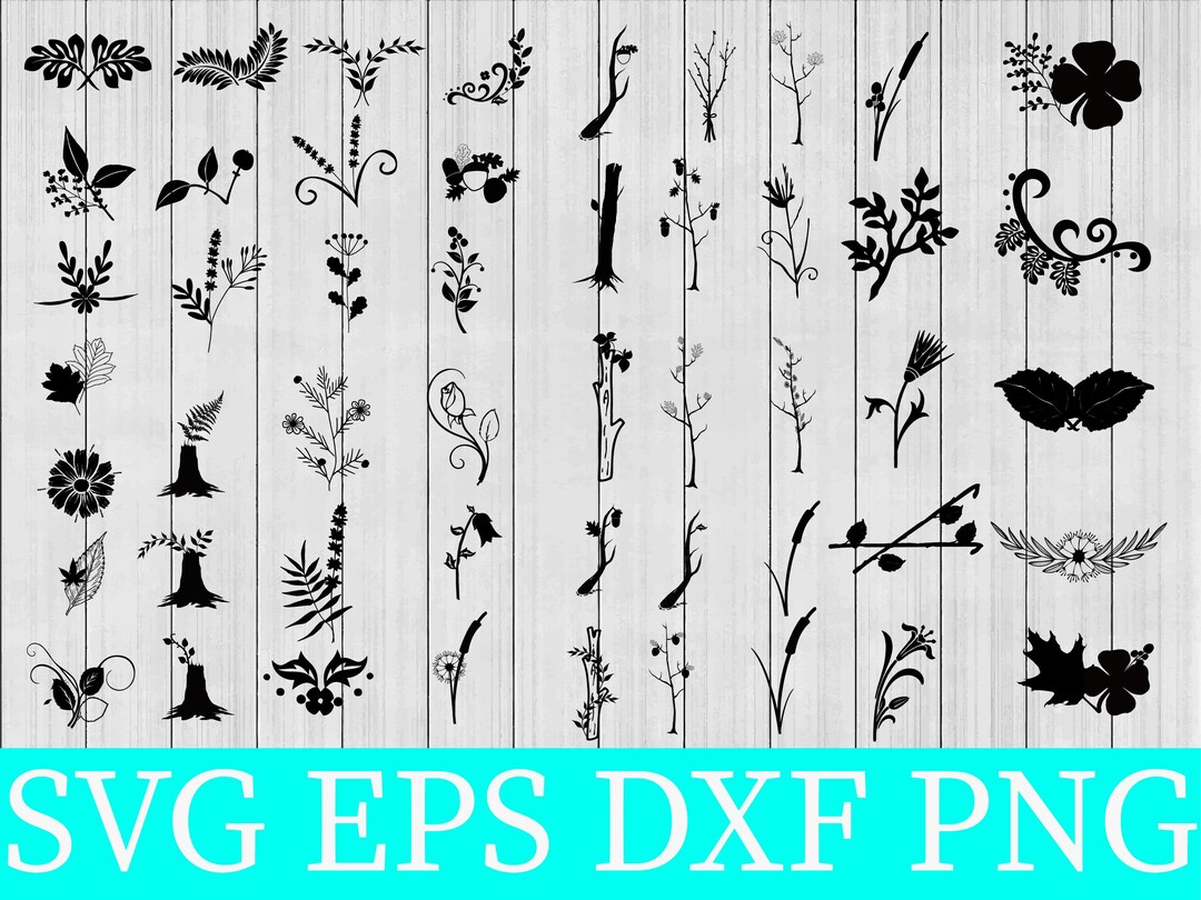 Leaves SVG Bundle,plant Svgleaf Clipart, Fall Leaves Svg,tree Leaf Svg ...