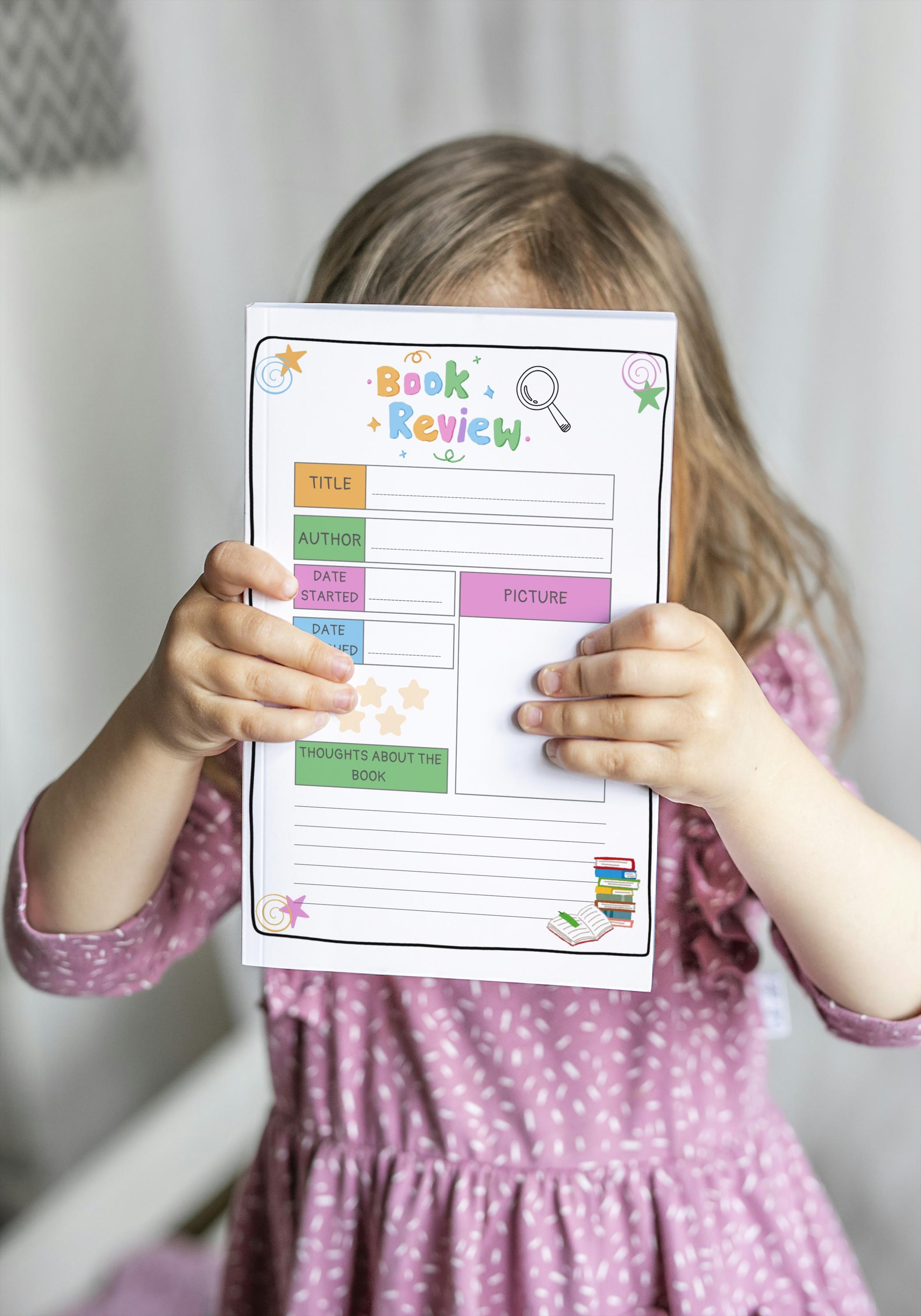 Children's Book Review Template: Printable Book Tracker (digital ...