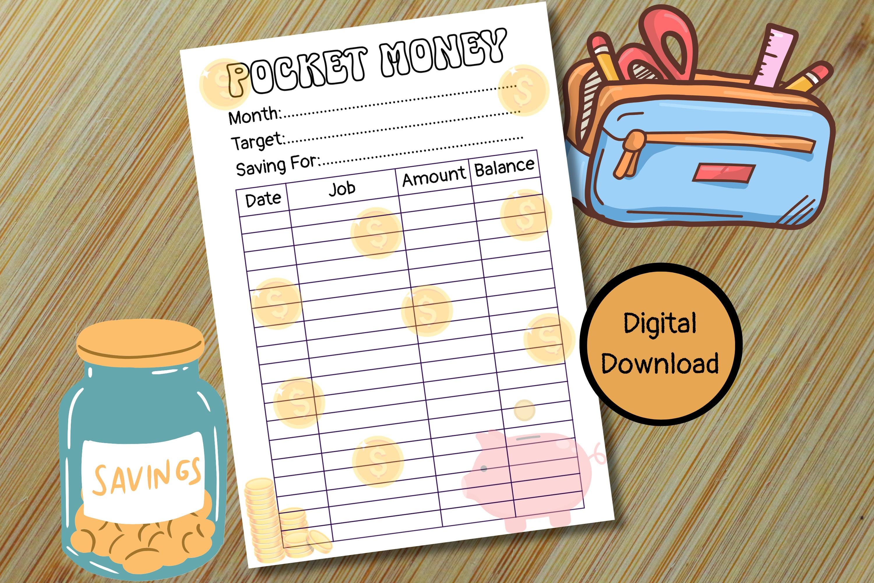 Pocket Money Savings Chart: Kids Budget Planner (digital Download) - Etsy