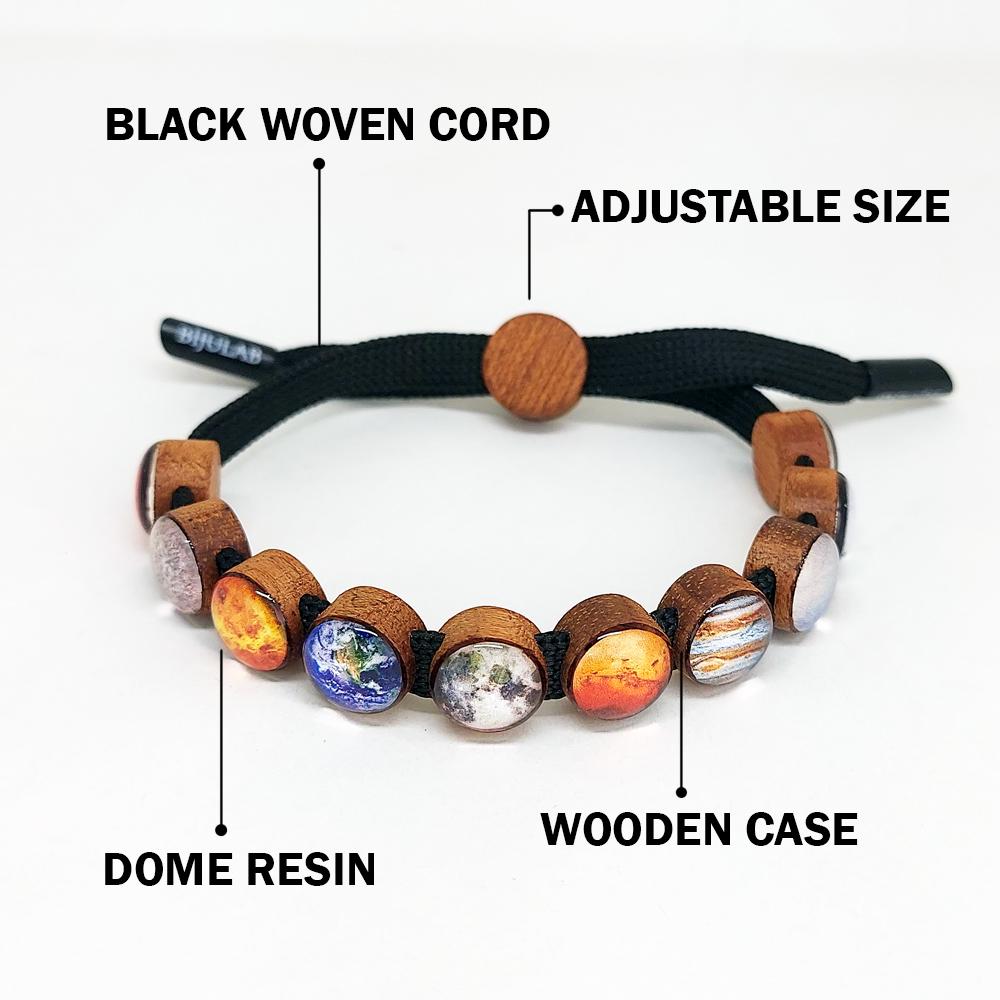 Solar System Bracelet, Handmade Space Jewelry, Unisex Planet Bracelet ...