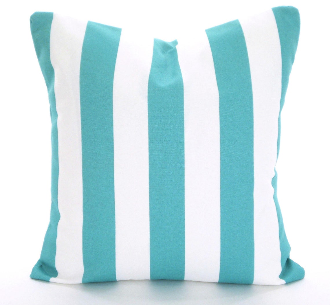 OUTDOOR Aqua Pillow Covers Beach Decor Throw Pillows Nautical - Etsy