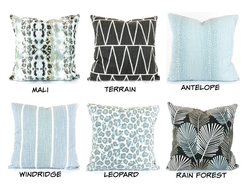 Pillow Covers Blue Black Tan Throw Pillow Decorative Pillows | Etsy