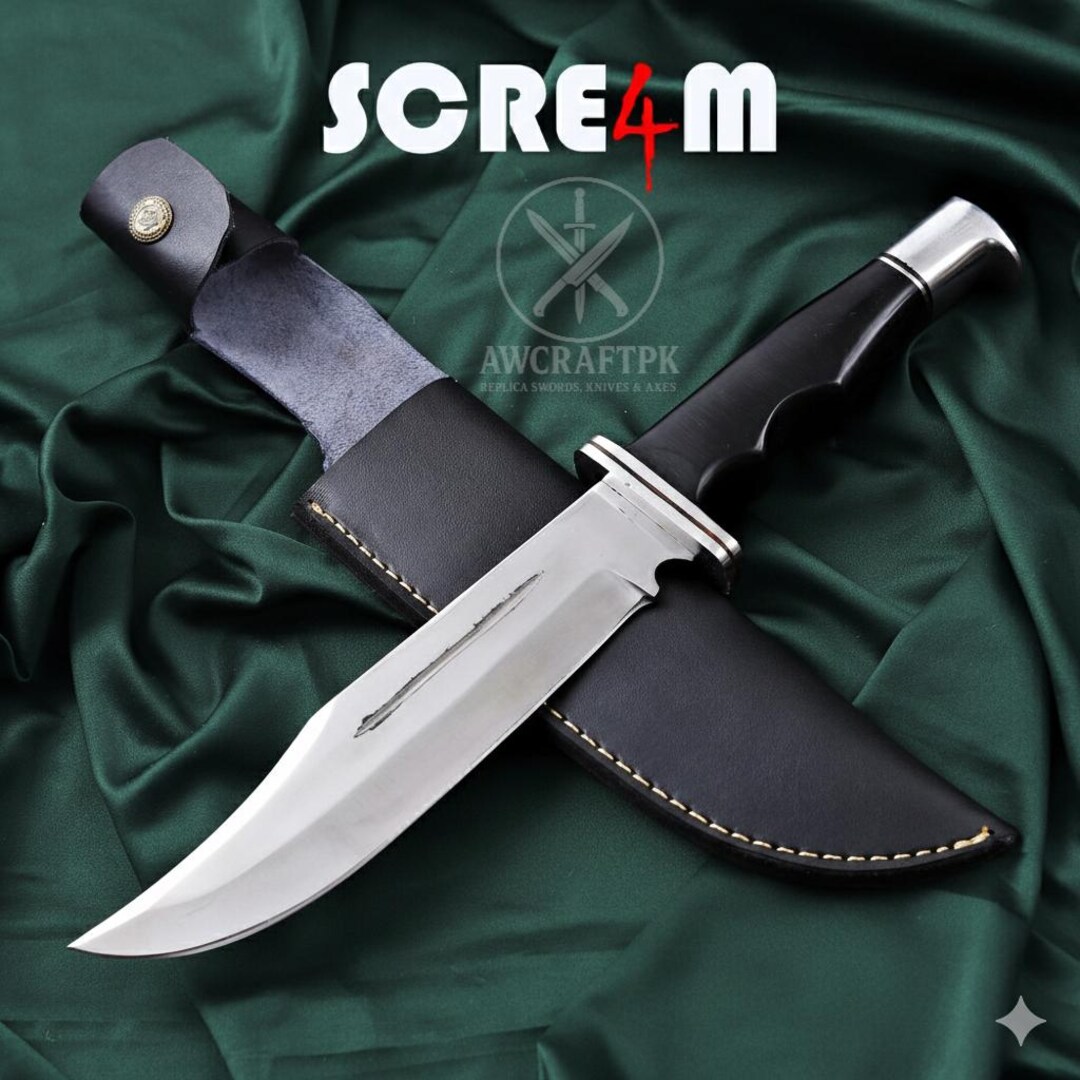 Handmade Scream Ghostface Knife Replica – Stainless Steel With Leather ...
