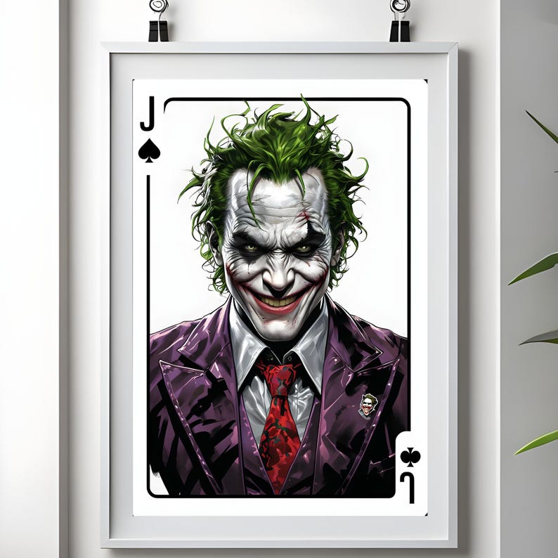 Joker Digital Wall Art, Poster, the Joker, Home Décor, Instant Download ...