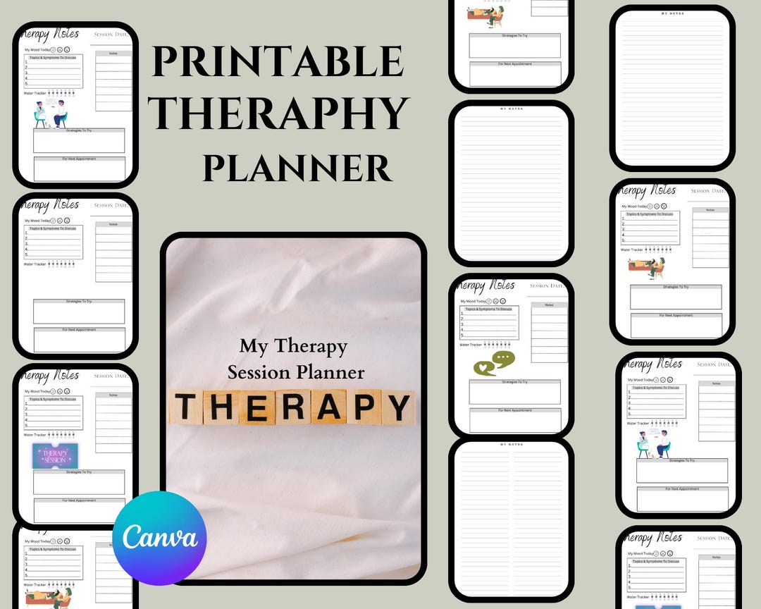 2025 Digital Therapist Planner Editable Therapy Planner Counseling ...