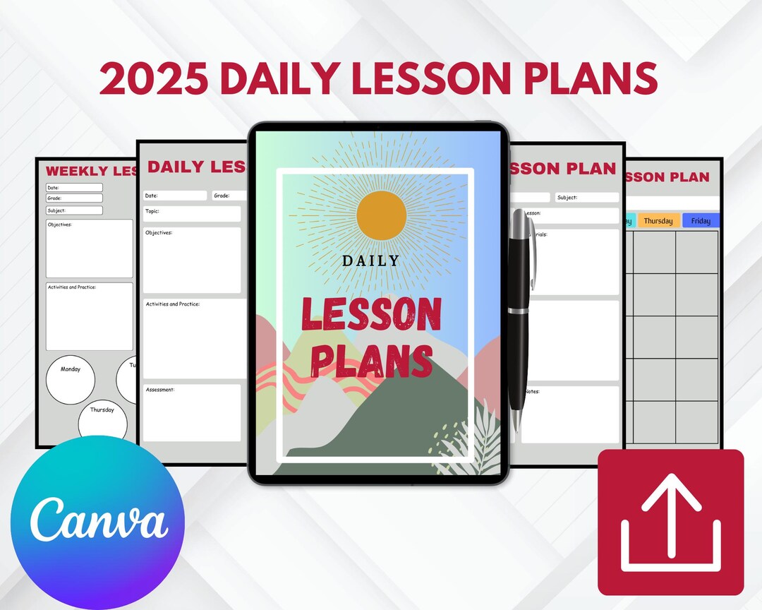 Printable Lesson Plan Template, Editable Lesson Planner, Homeschool ...