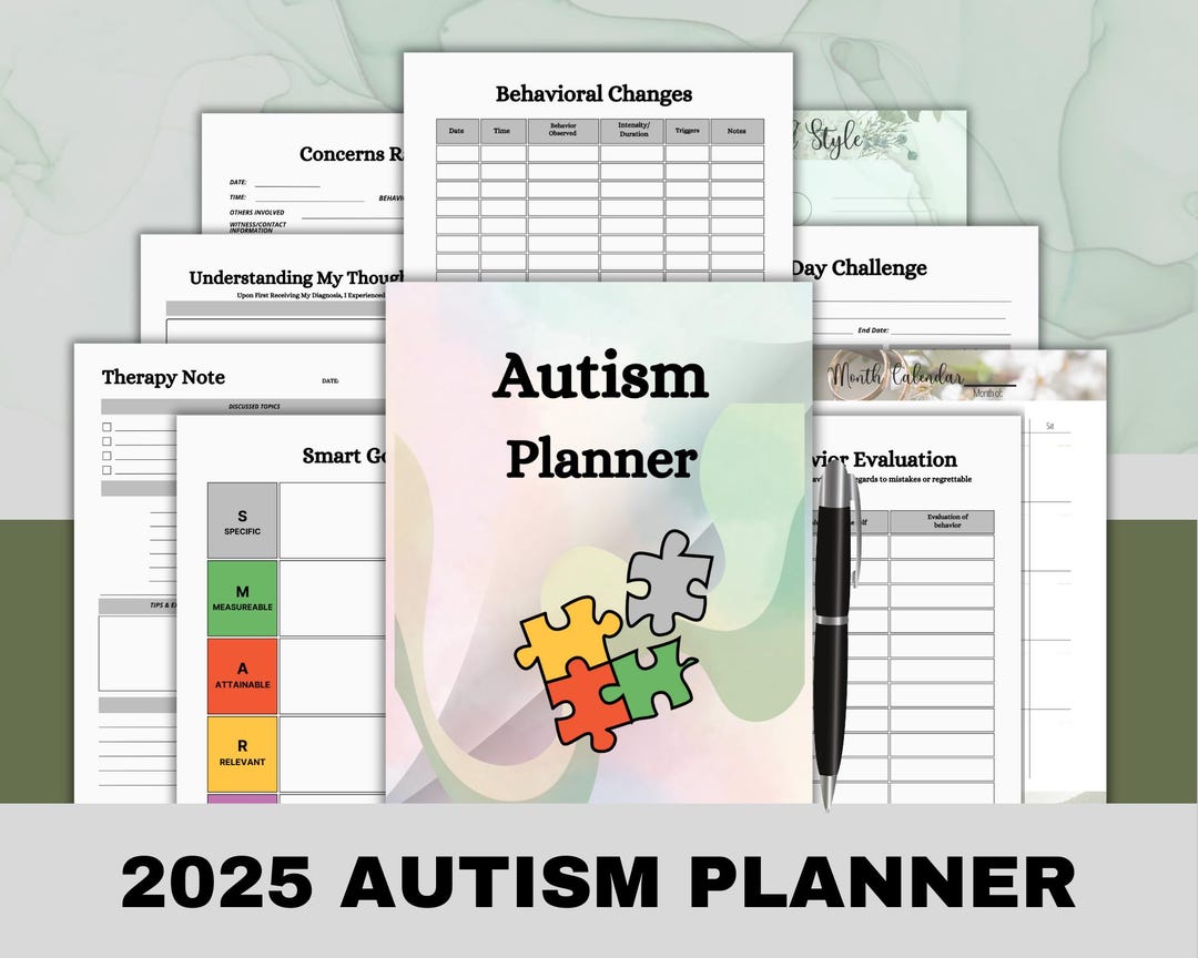2025 Digital Autism Planner | Printable Autism Organizer | Daily ...