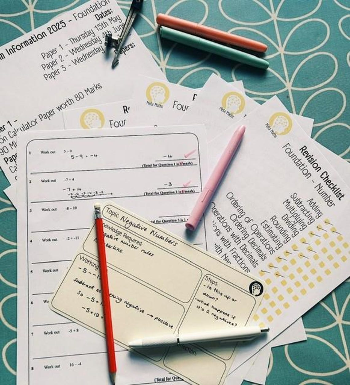GCSE Maths Foundation Revision Checklist | PDF Download - Etsy