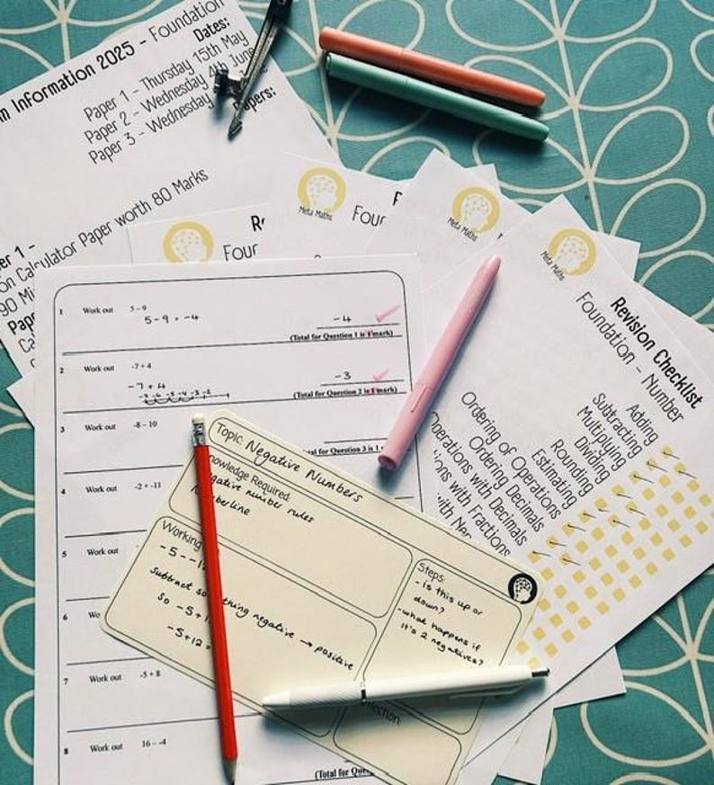 GCSE Maths Higher Revision Checklist | PDF Download - Etsy UK