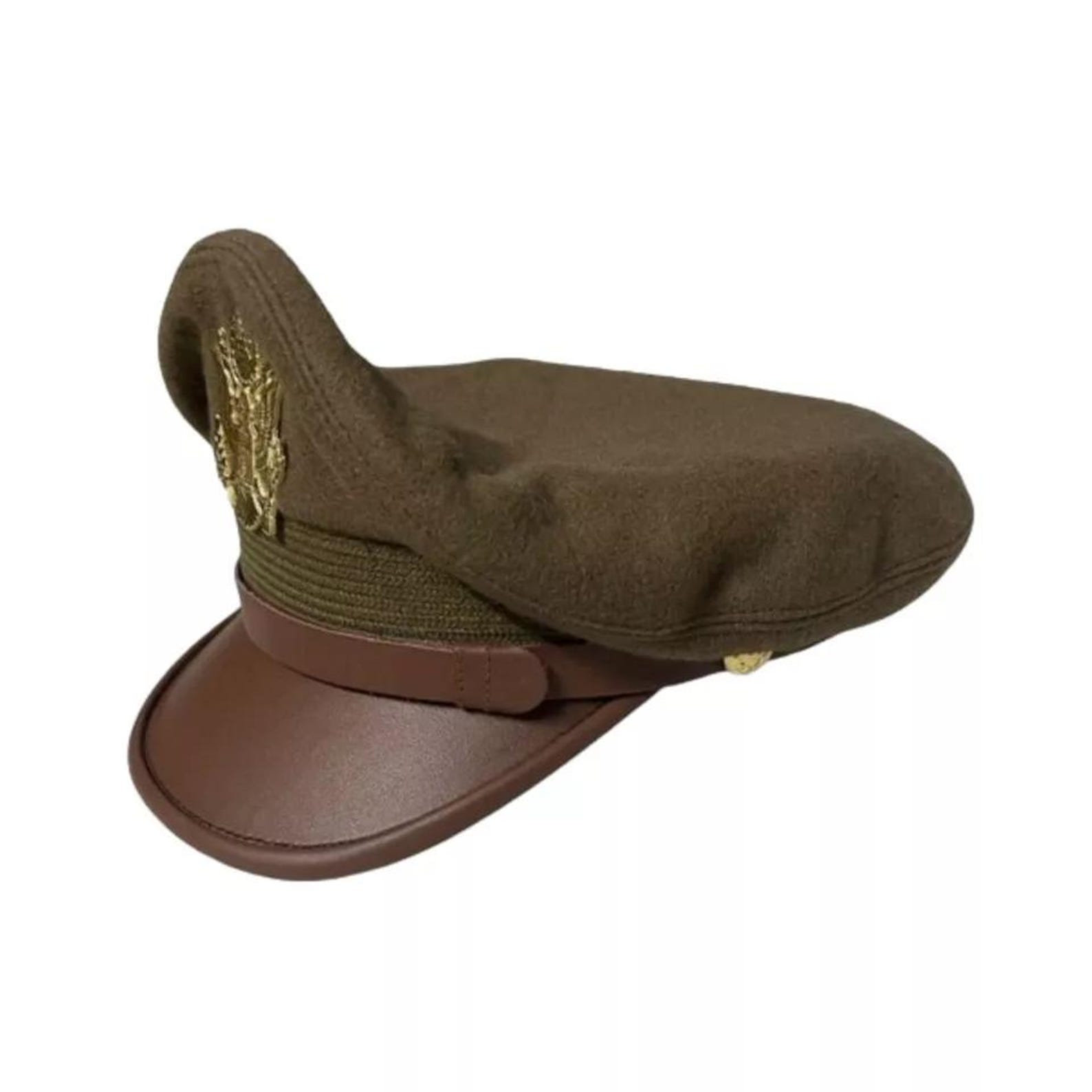 WW2 USAAF US ARMY Officers Uniform Visor Hat Crusher Style Wool Cap - Etsy