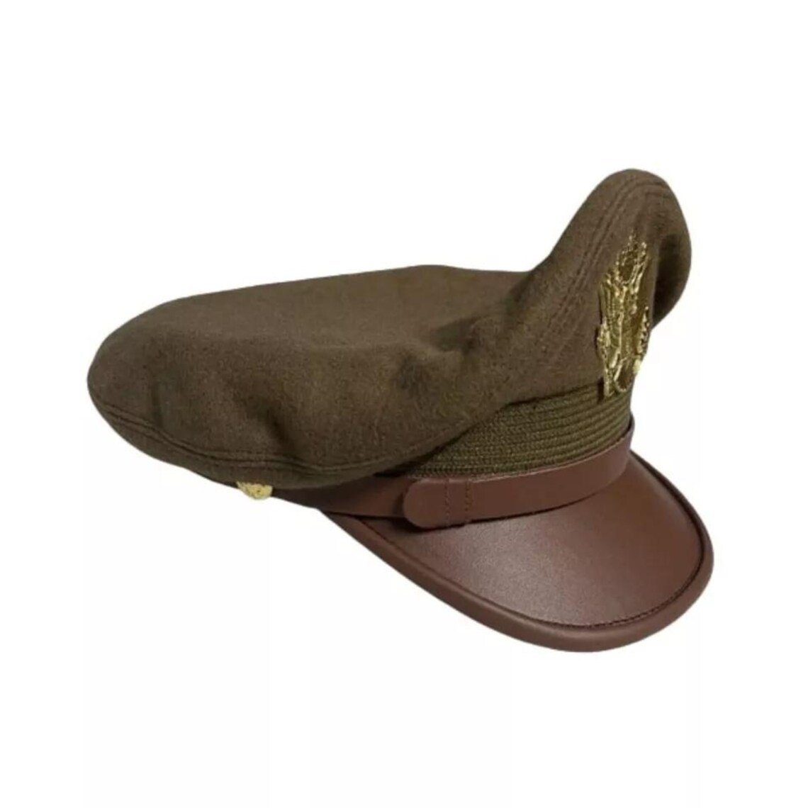 WW2 USAAF US ARMY Officers Uniform Visor Hat Crusher Style Wool Cap - Etsy