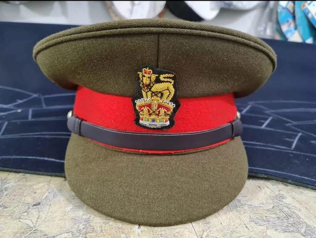 British Army General Staff Officers Peak Visor Cap Colonel and ...
