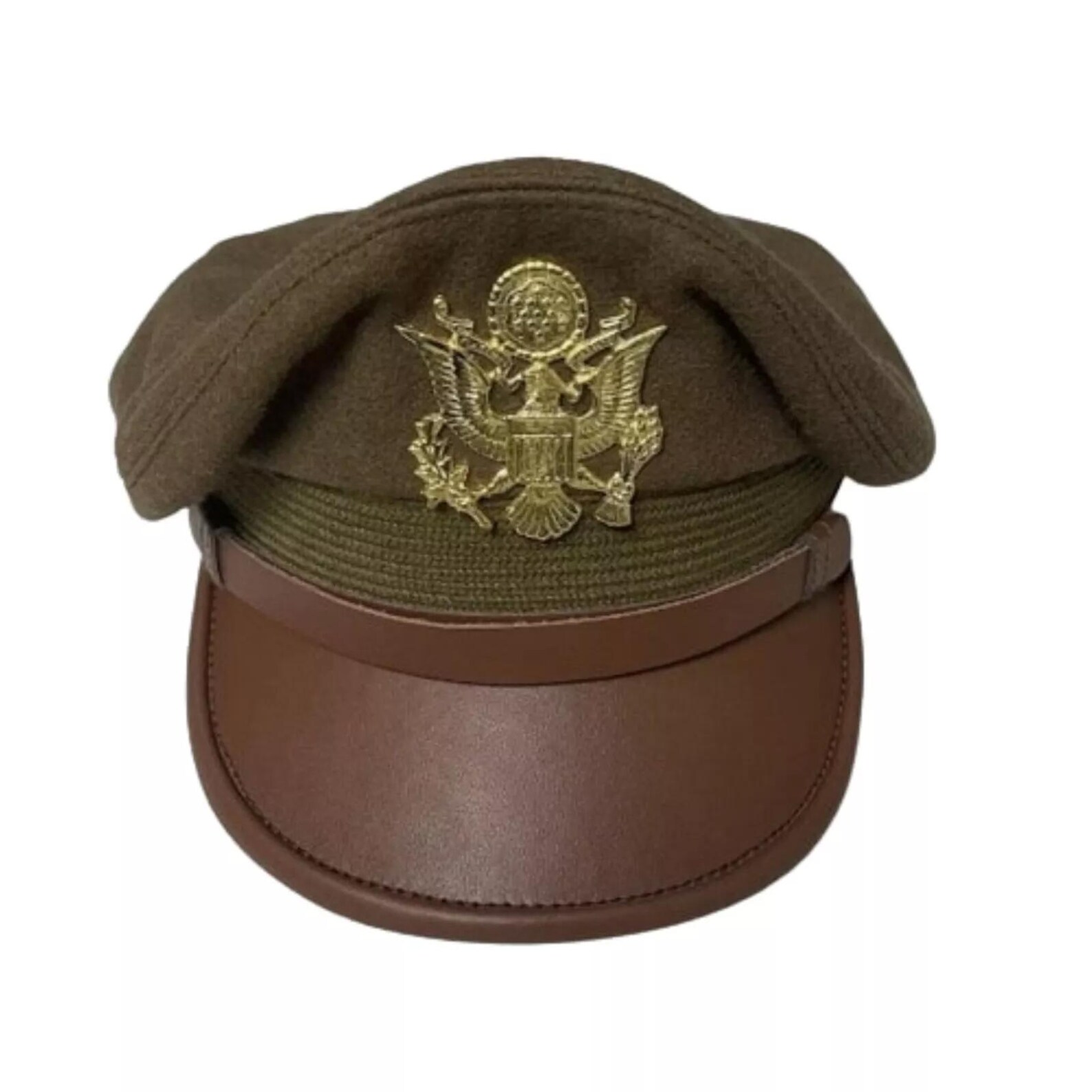 WW2 USAAF US ARMY Officers Uniform Visor Hat Crusher Style Wool Cap - Etsy