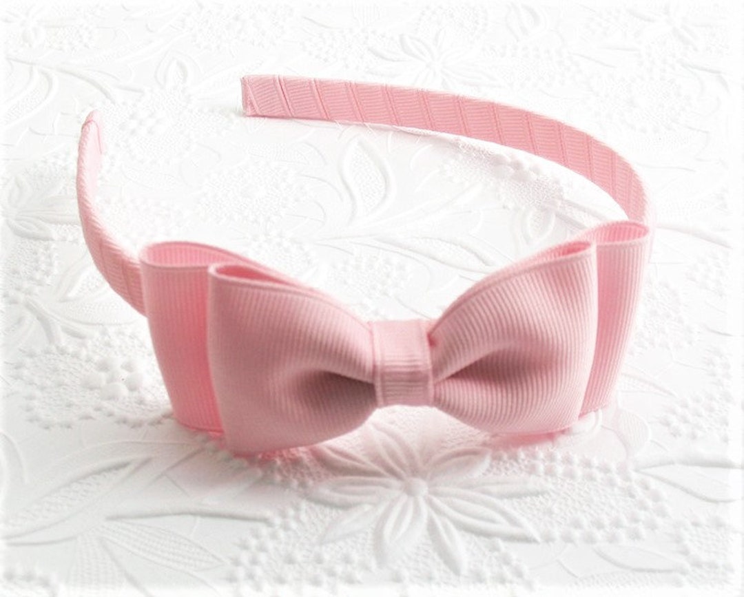 Light Pink Bow Headband Girls Headband Toddler Headband Big - Etsy