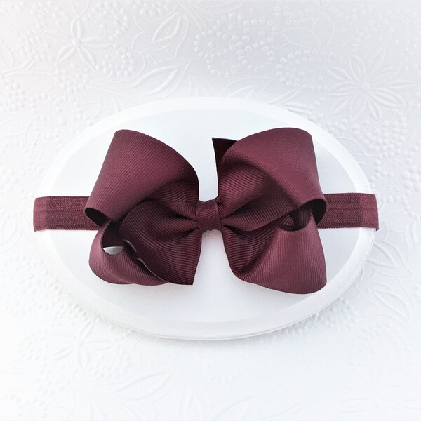 Maroon Hair Bow - Etsy