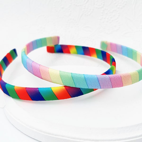 Rainbow Headbands - Etsy