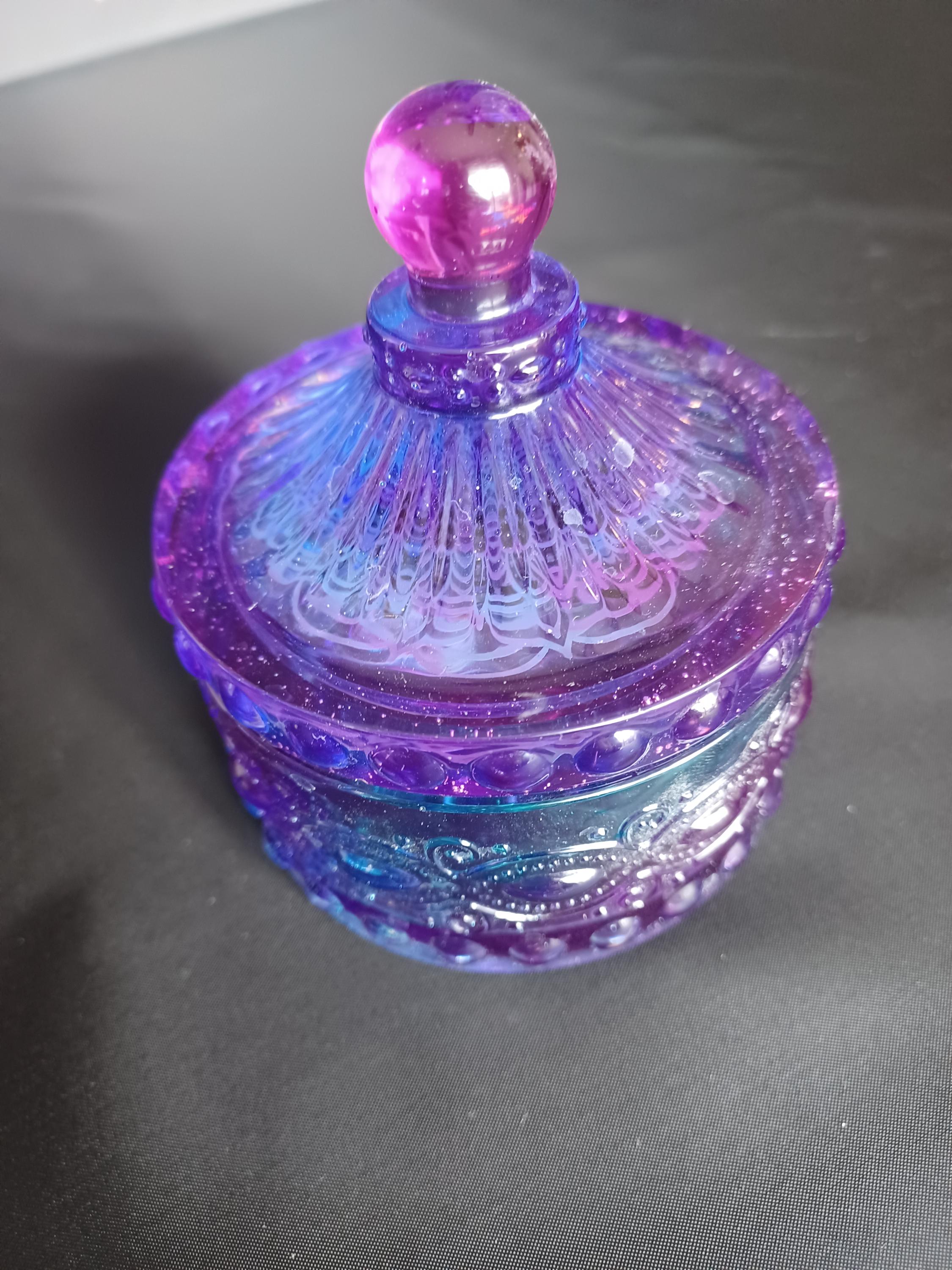 Purple and Blue Swirl Trinket Box - Prayer Changes Things - Etsy