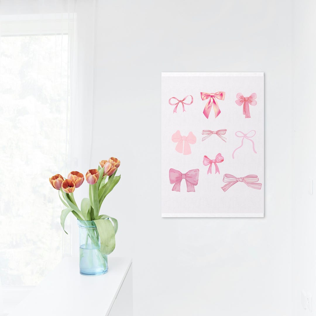 Cute Pink Bow Poster - Etsy