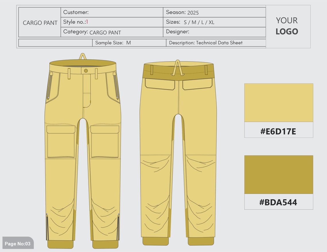 Cargo Pant Tech Pack - Etsy