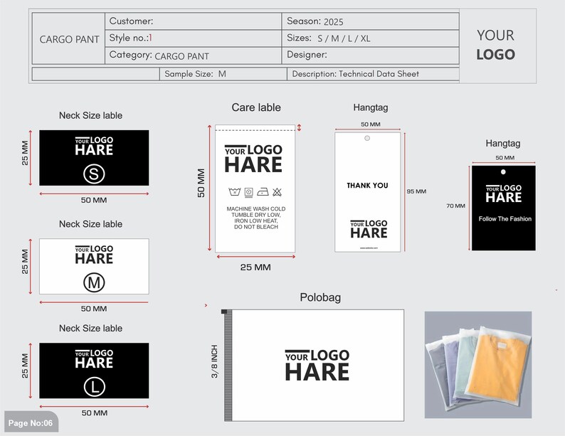 Cargo Pant Tech Pack - Etsy