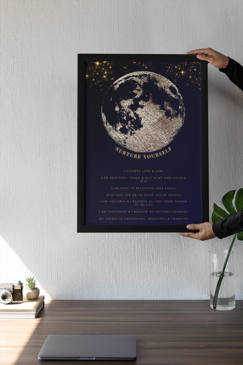 Nurture Yourself Affirmation Poster, Printable Wall Art, Digital ...