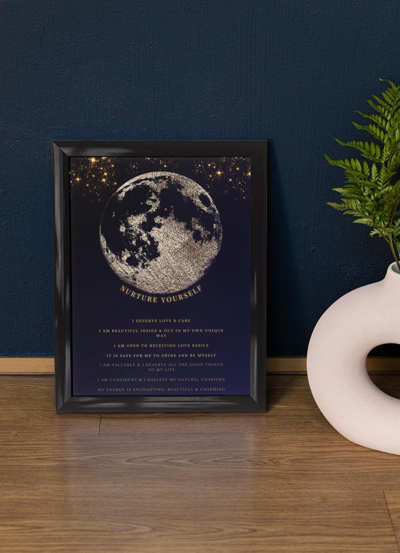 Nurture Yourself Affirmation Poster, Printable Wall Art, Digital ...