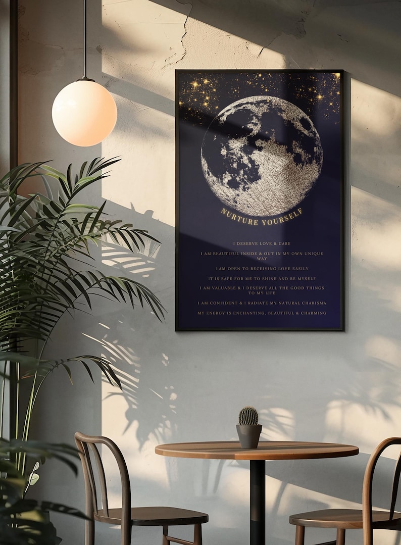 Nurture Yourself Affirmation Poster, Printable Wall Art, Digital ...