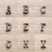 Rustic Wooden Letters A-Z Alphabet and Numbers 1-9 Wood Wall Hanging ...