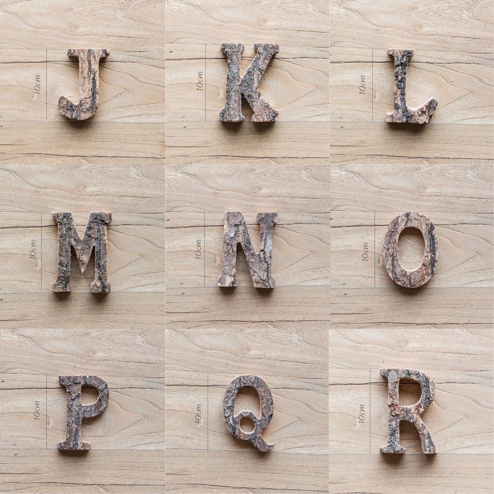 Rustic Wooden Letters A-Z Alphabet and Numbers 1-9 Wood Wall Hanging ...