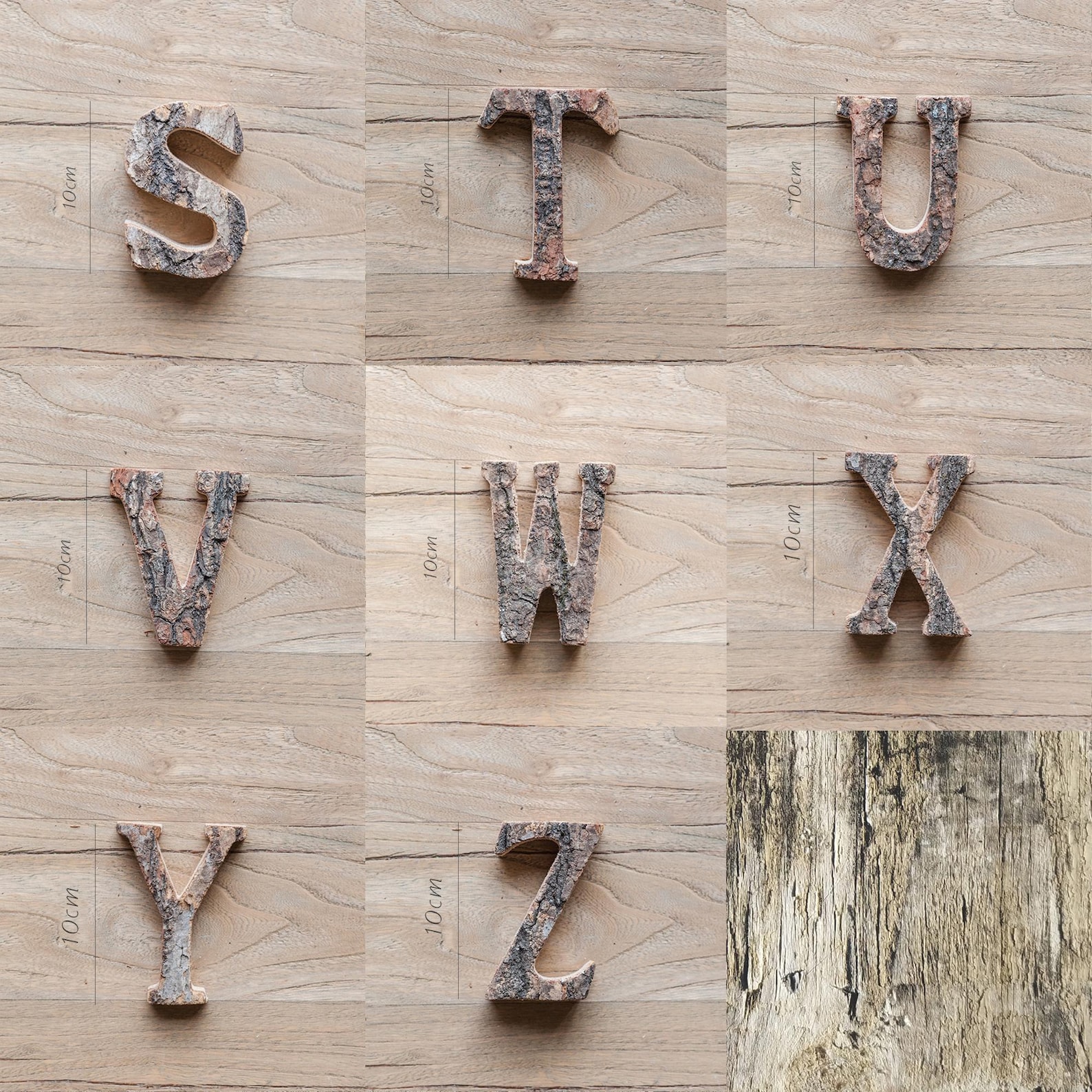 Rustic Wooden Letters A-Z Alphabet and Numbers 1-9 Wood Wall Hanging ...
