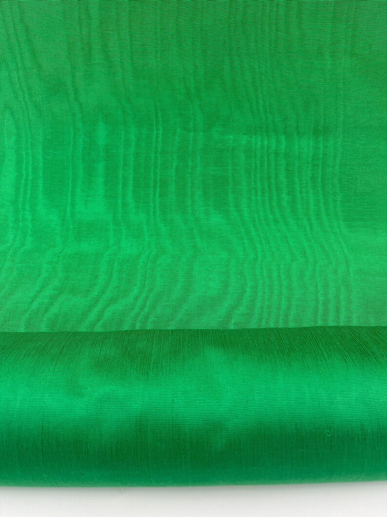 Forest Green Silk Moire Fabric, Watermark Pattern, 19.7" Wide - Etsy
