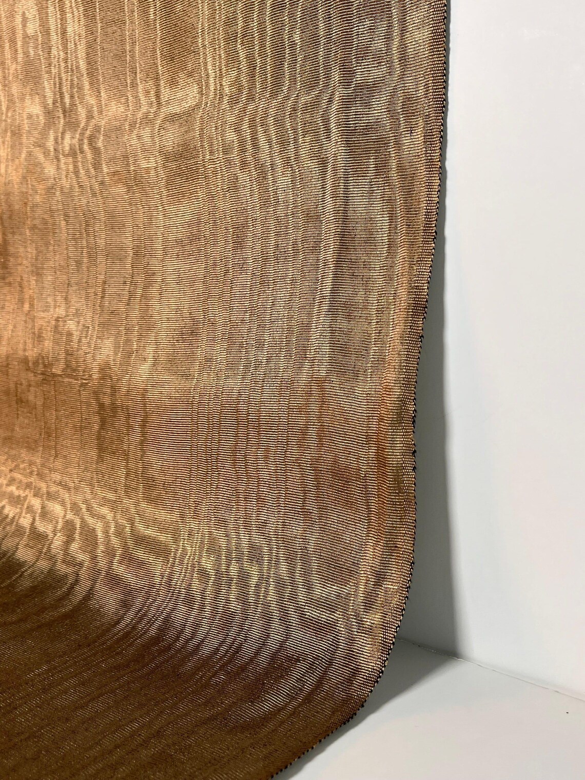 Light Brown Silk Moire Fabric, Luxury Home Textile Fabrics, Interior ...