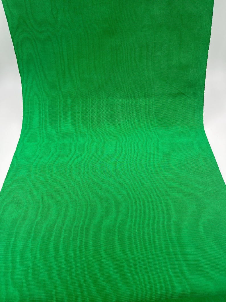 Forest Green Silk Moire Fabric, Watermark Pattern, 19.7" Wide - Etsy