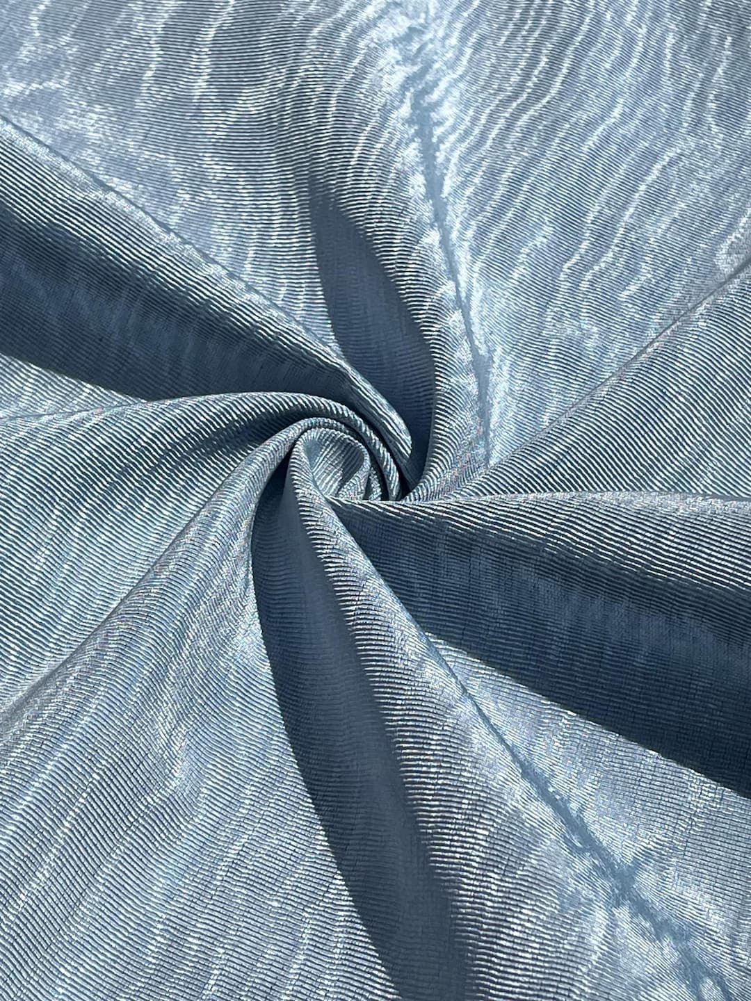 Tela muaré de seda azul claro, estampado de marca de agua, mezcla de algodón turco - Etsy México