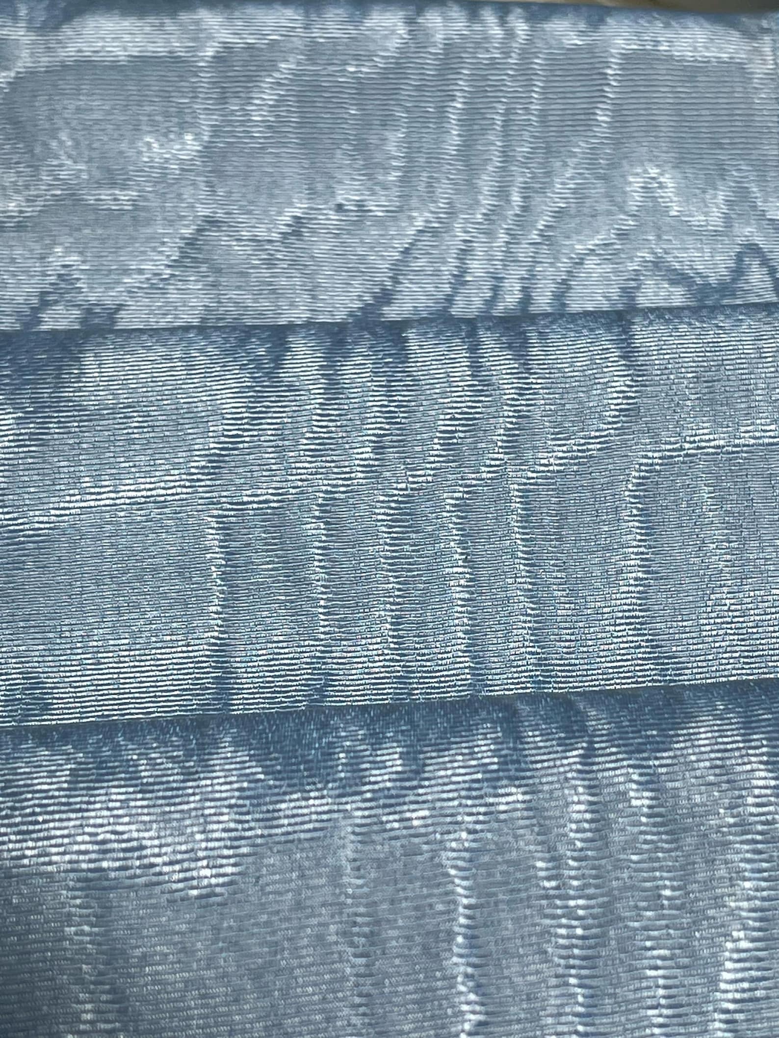 Light Blue Silk Moiré Fabric, Watermark Pattern, Turkish Cotton Blend ...