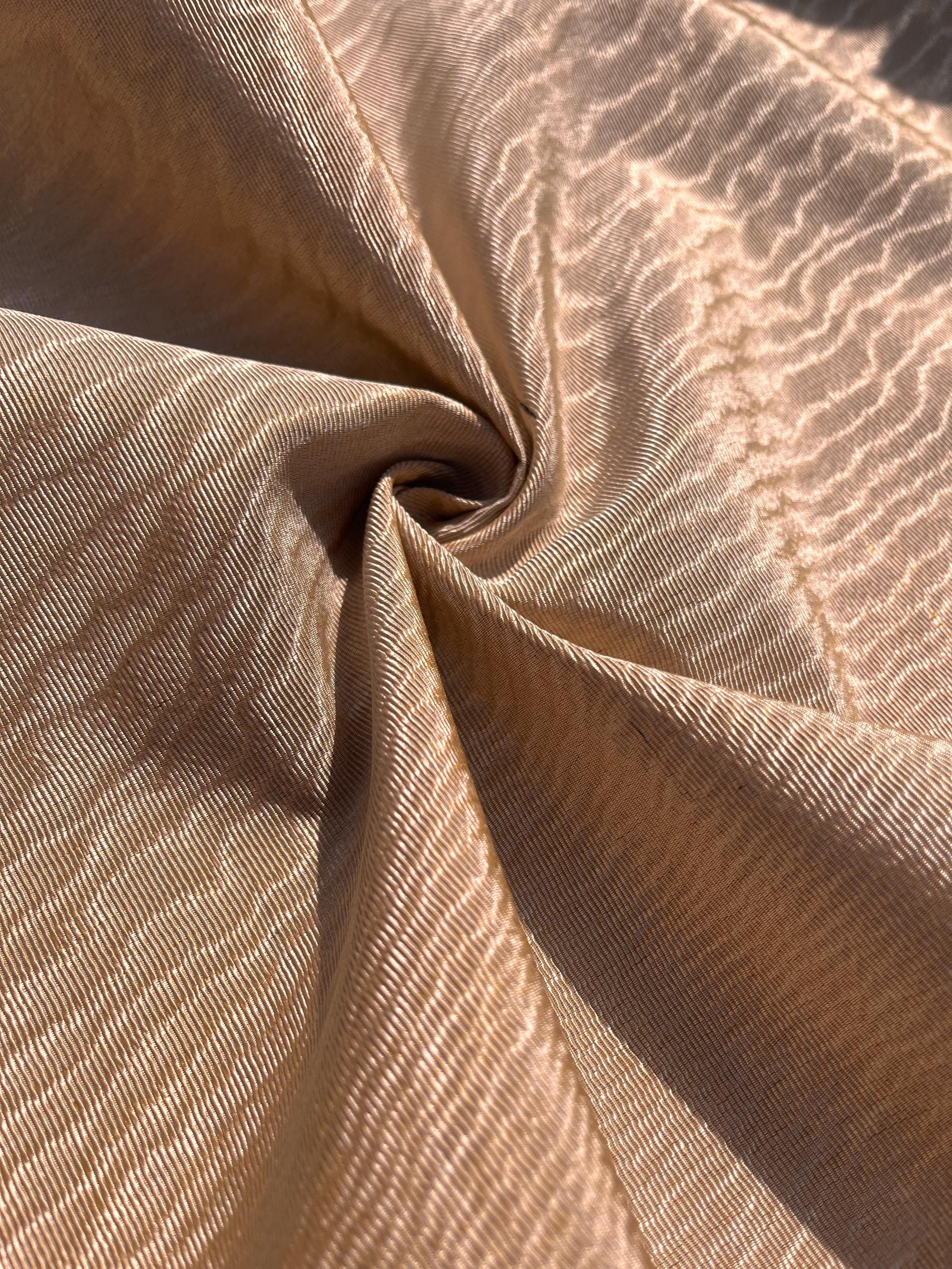 Beige Silk Moire Fabric, Luxury Home Textile Fabrics, Interior Fabric ...