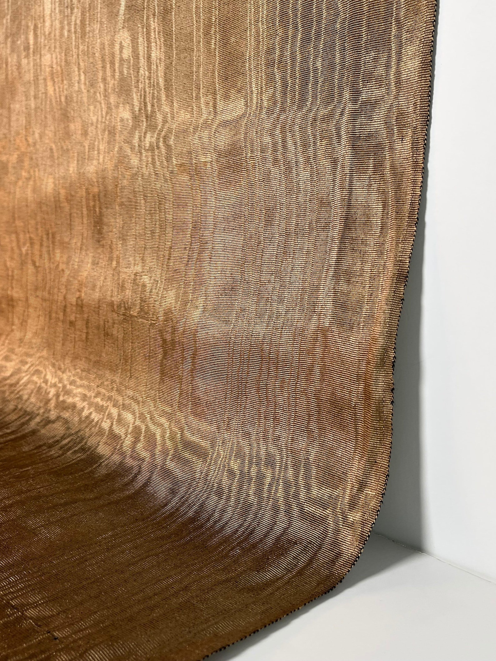 Light Brown Silk Moire Fabric, Luxury Home Textile Fabrics, Interior ...