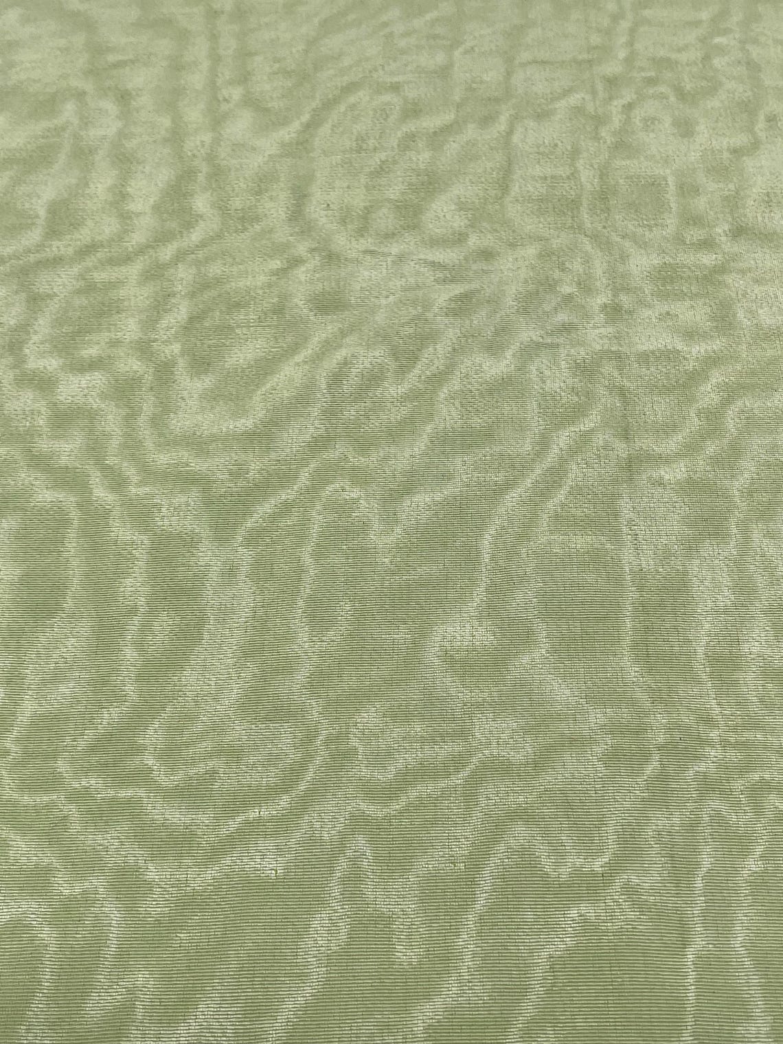 Green Silk Moire Fabric, Luxury Home Textile Fabrics, Interior Fabric ...