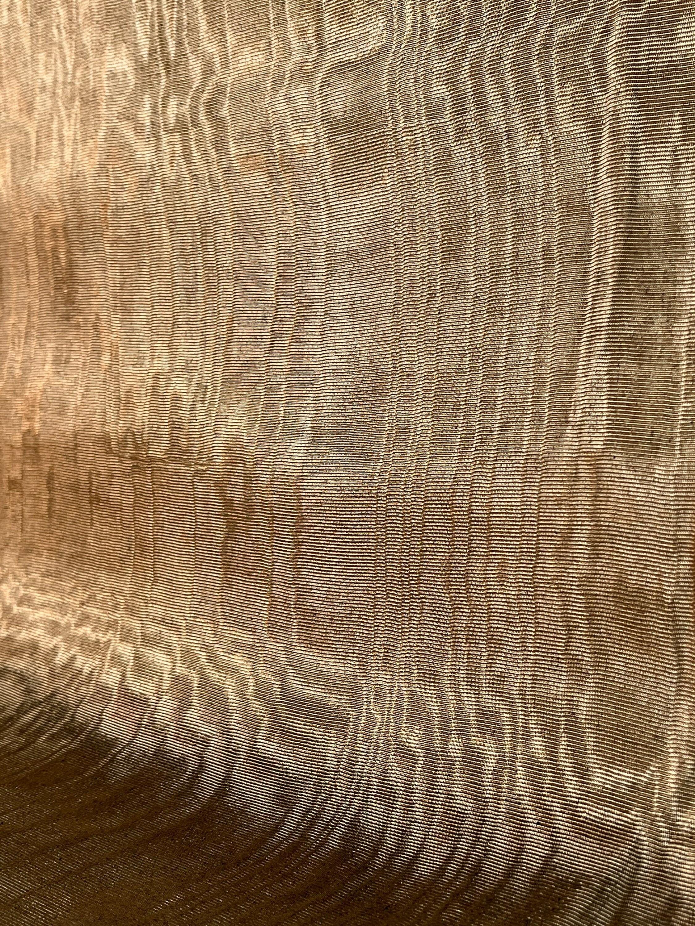 Light Brown Silk Moire Fabric, Luxury Home Textile Fabrics, Interior ...