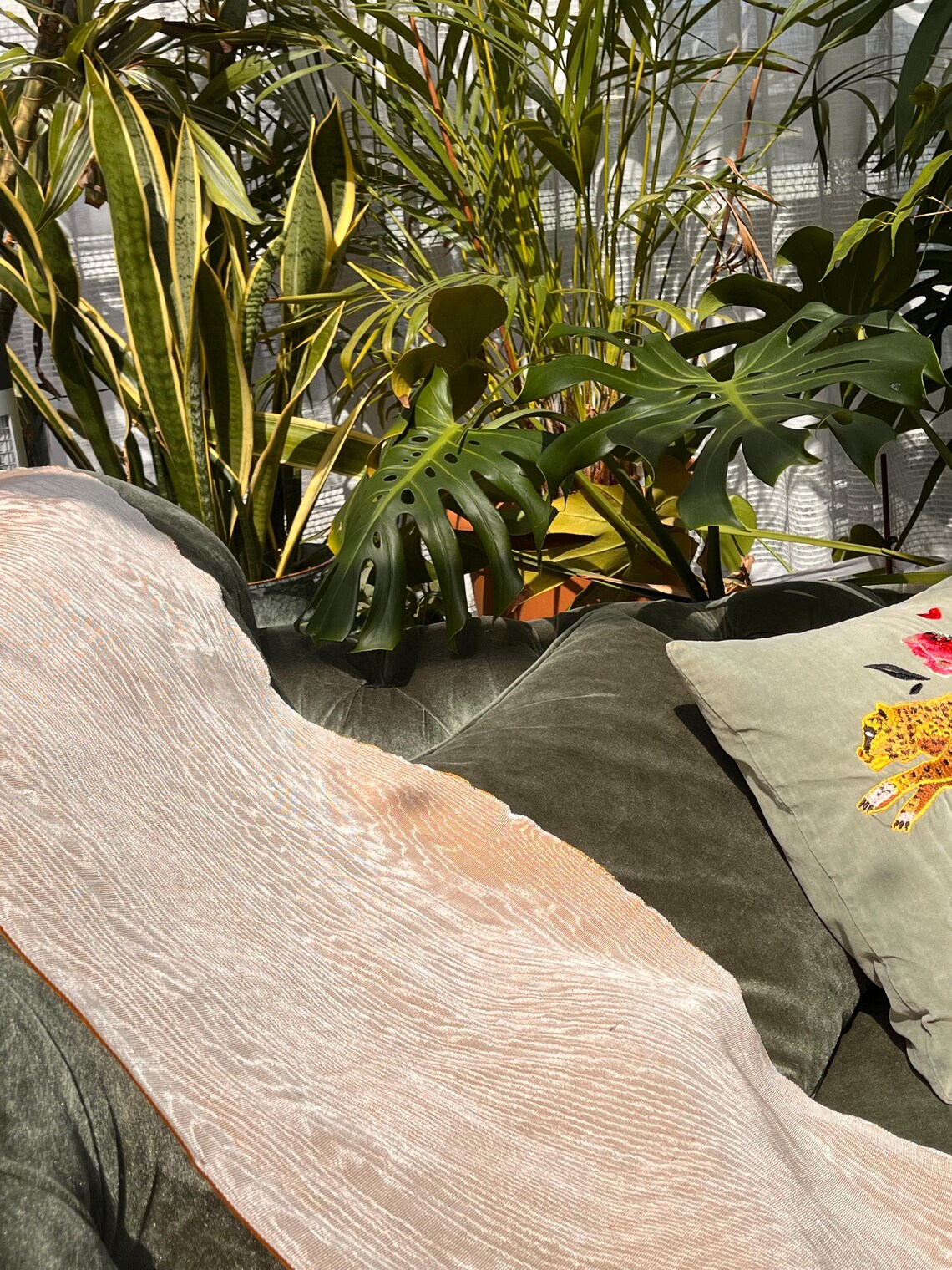 Beige Silk Moire Fabric, Luxury Home Textile Fabrics, Interior Fabric ...