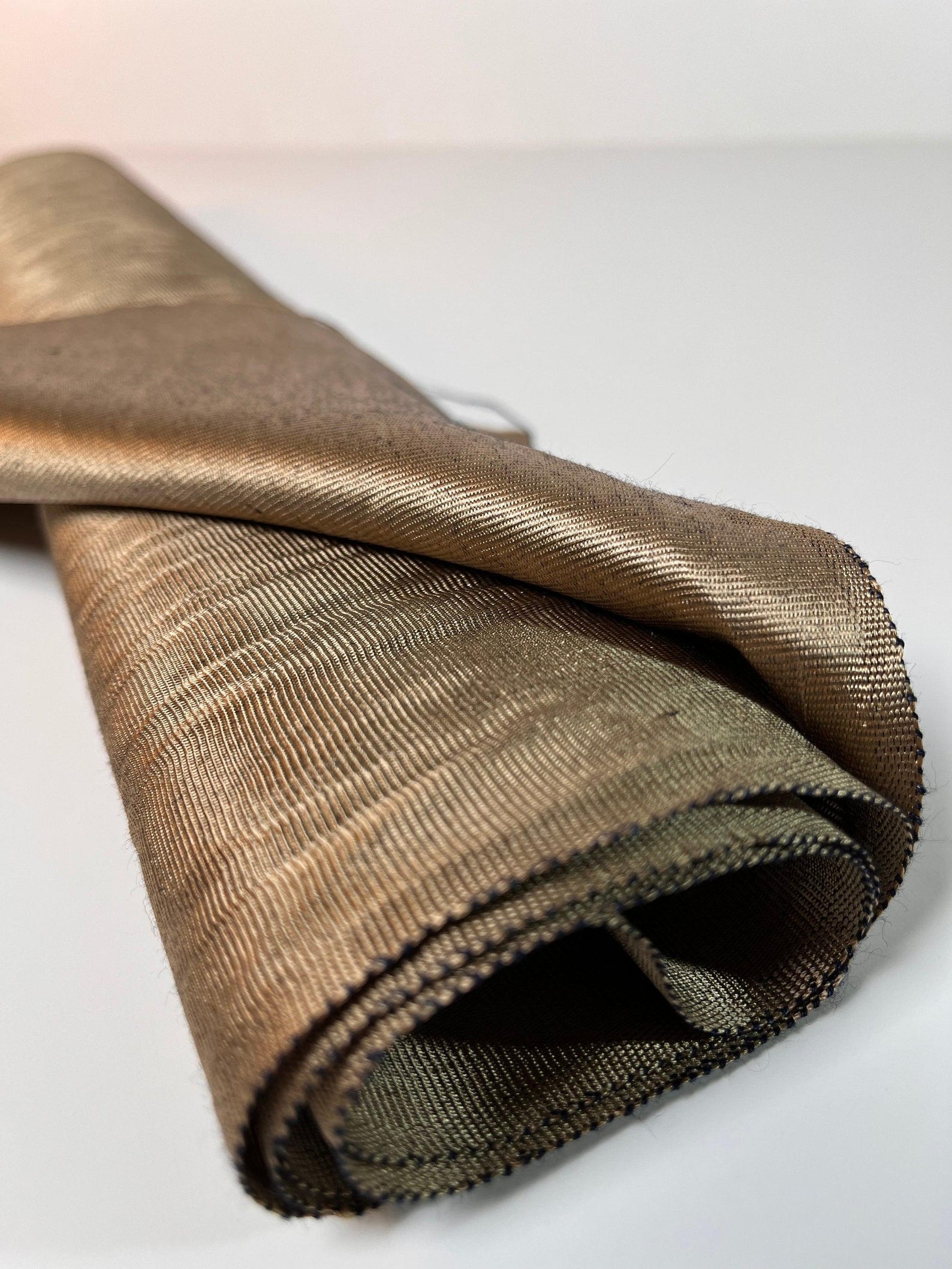 Light Brown Silk Moiré Fabric, Watermark Pattern, 50% Organic Cotton - Etsy