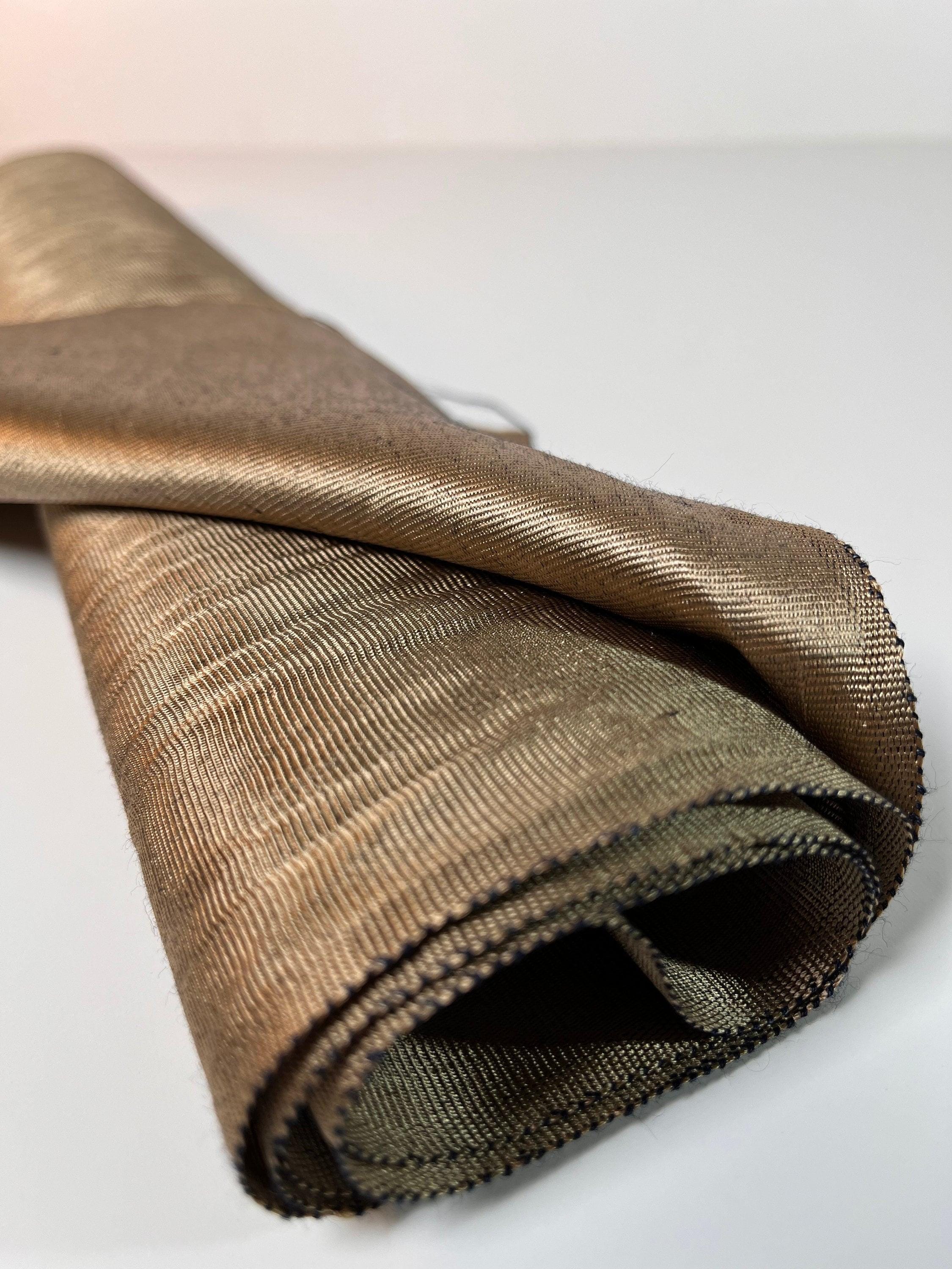 Light Brown Silk Moiré Fabric, Watermark Pattern, 50% Organic Cotton - Etsy