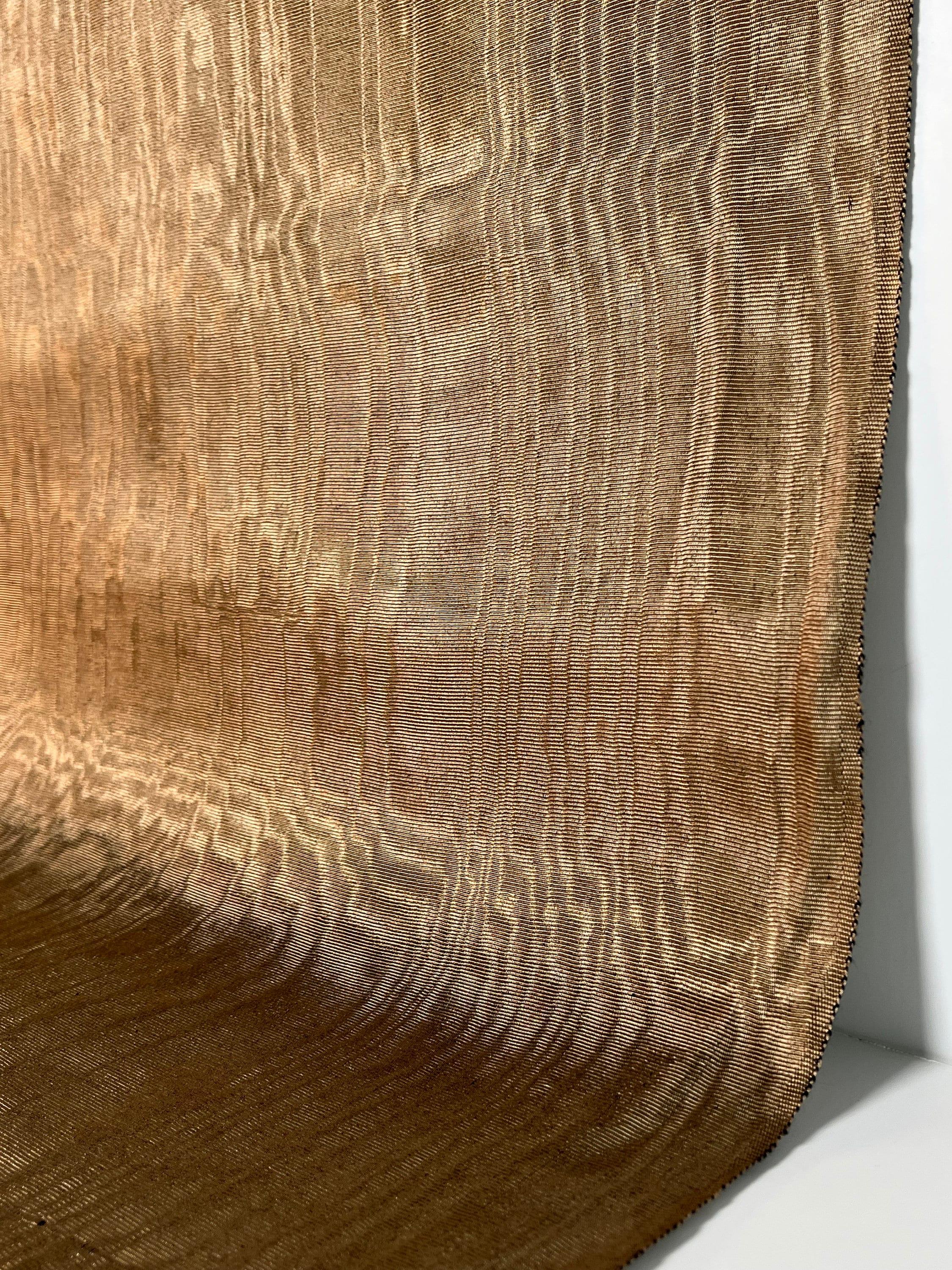 Light Brown Silk Moiré Fabric, Watermark Pattern, 50% Organic Cotton - Etsy