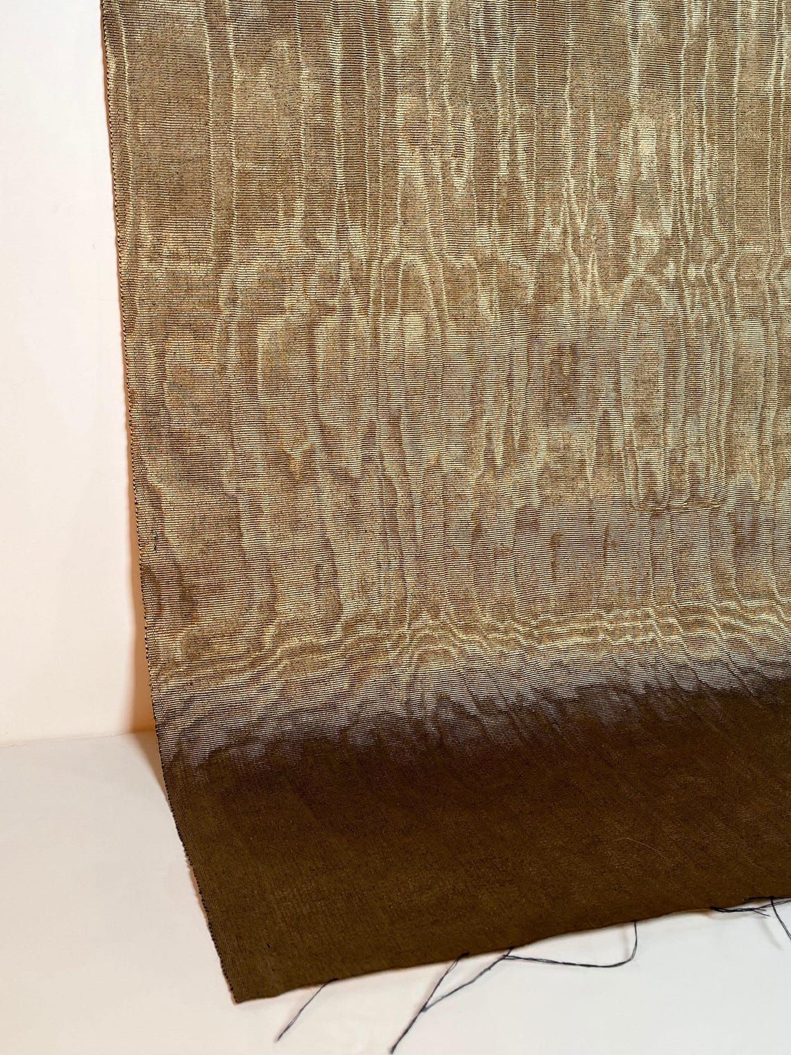 Light Brown Silk Moire Fabric, Luxury Home Textile Fabrics, Interior ...