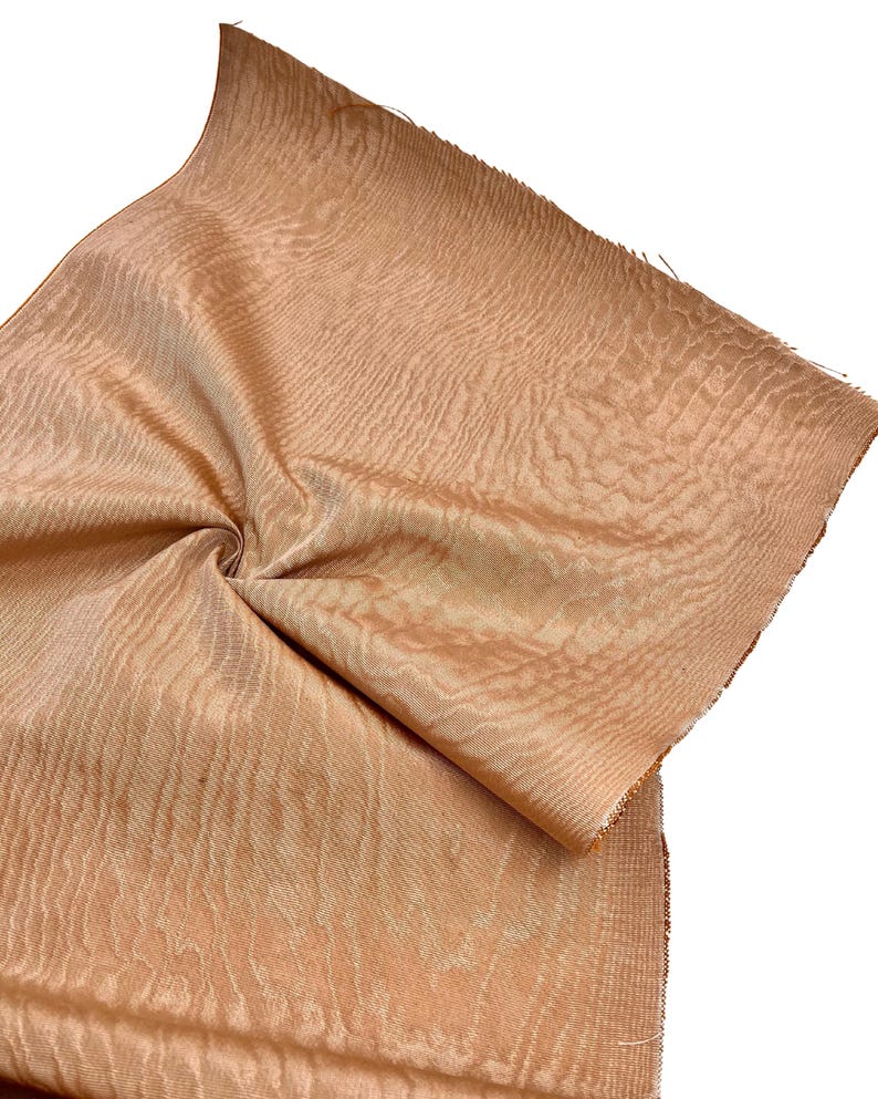 Beige Silk Moire Fabric, Watermark Pattern, Home Textile - Etsy