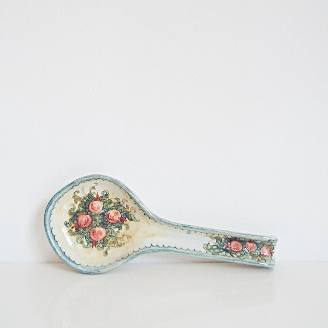 Hand-painted Italian Ceramic Spoon Rest: Country Farmhouse Kitchen ...