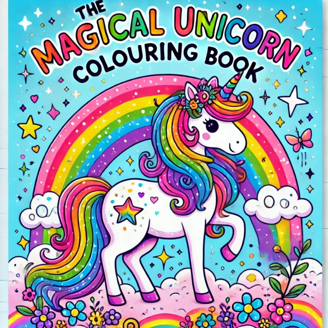 The Magical Unicorn Colouring Book - Etsy