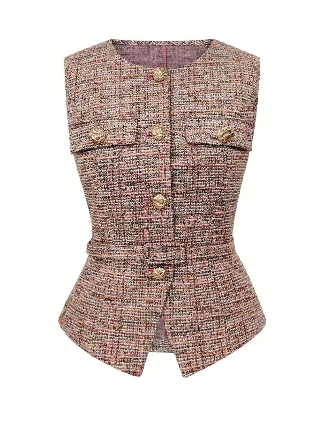 The Vienna Vest | Elegant Belted Cardigan Vest for Women | Waist ...