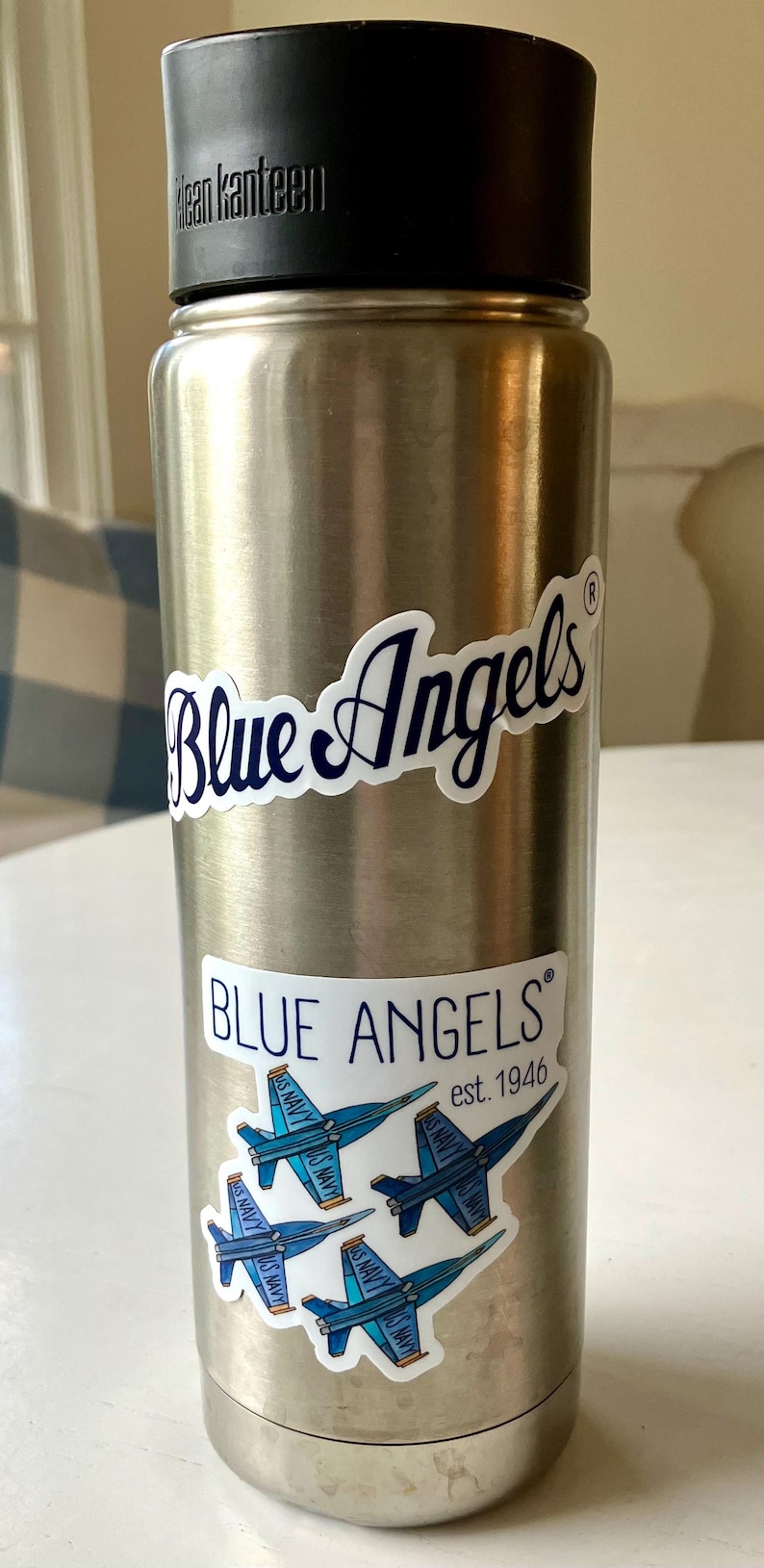 Blue Angels Script Logo Sticker - Etsy